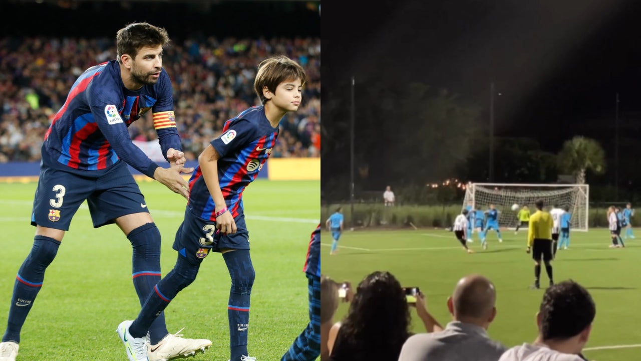 Superó a su padre: el golazo que marcó Milan Piqué, hijo de Shakira, jugando para las inferiores ...