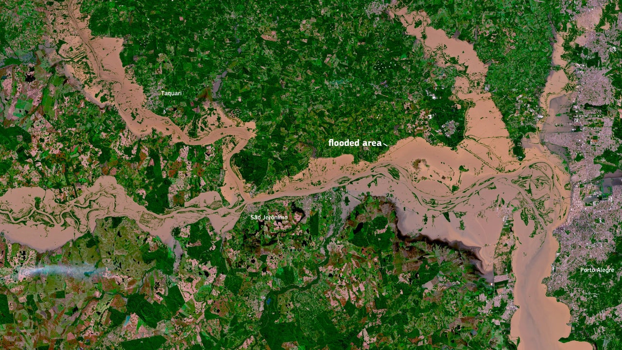 Imágenes satelitales muestran el antes y el después de las inundaciones ...
