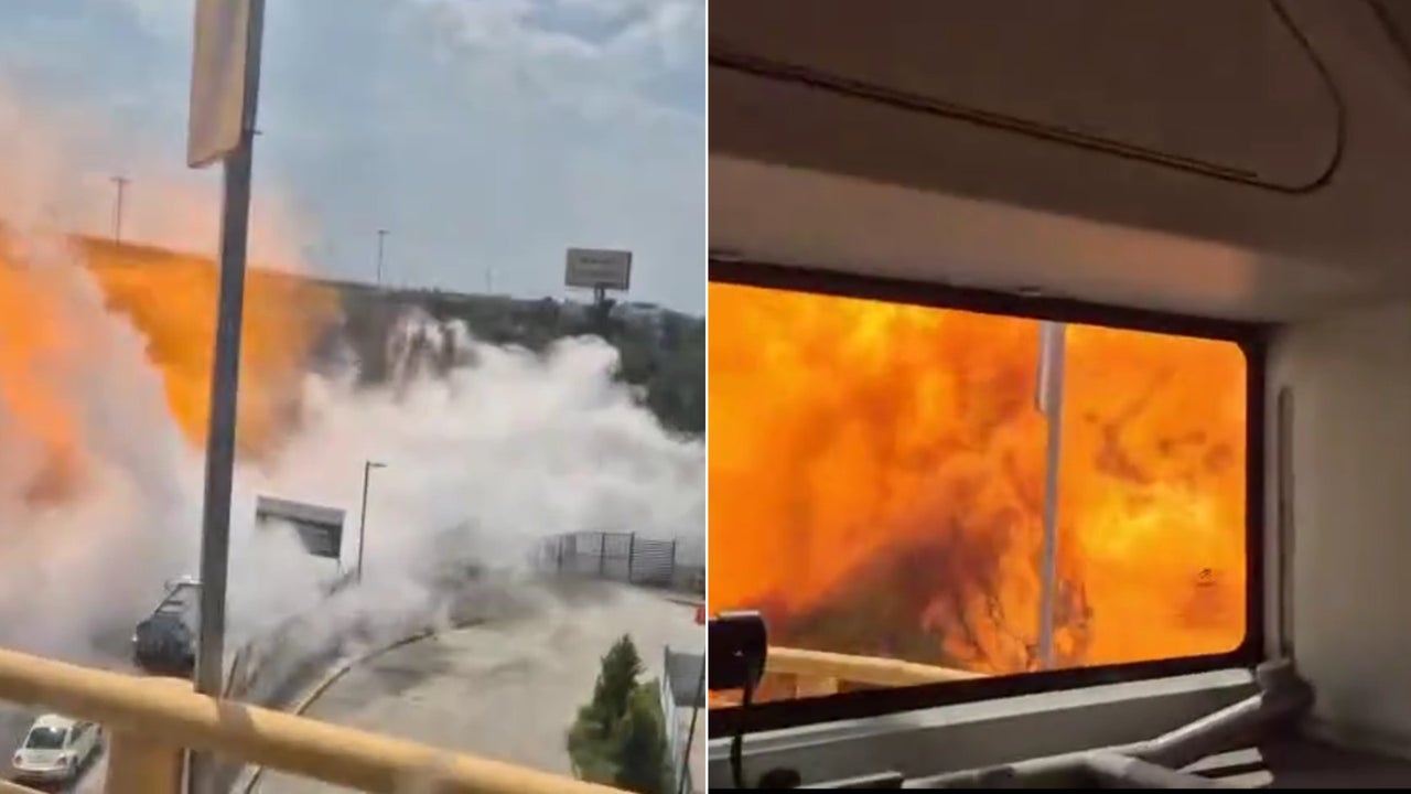 Momento exacto de la fuerte explosión del camión con gas que deja al ...