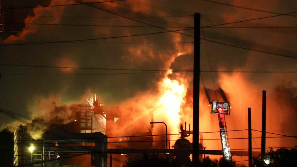 Explosión desató impactante incendio en una refinería de Chevron ...