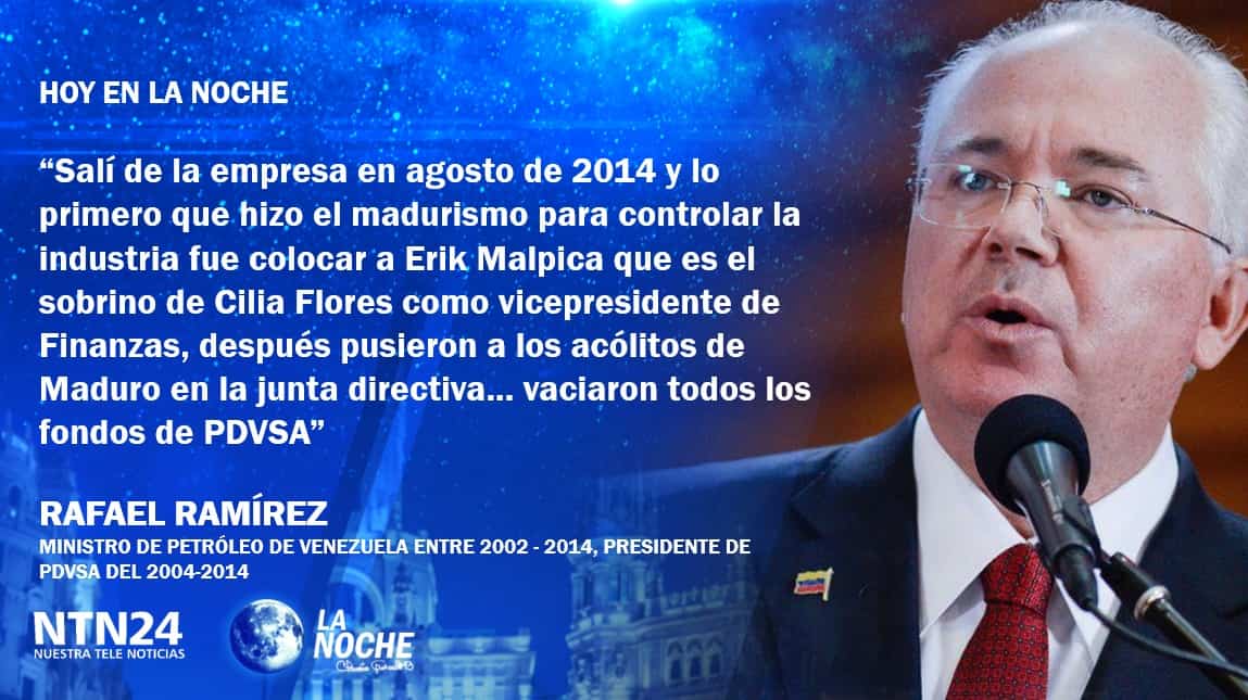 “Tareck El Aissami, no sabe donde está parado”: Rafael Ramírez ...