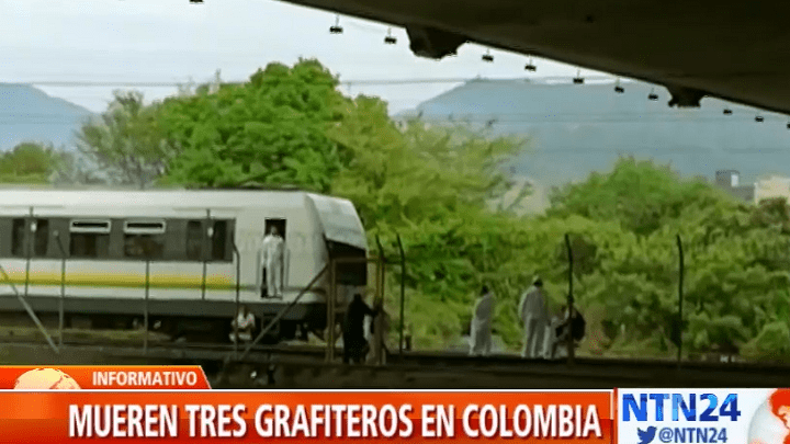 Tres grafiteros intentaban pintar un vagón del metro de Medellín y murieron arrollados | NTN24.COM